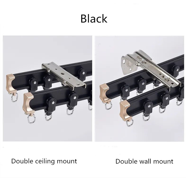 Double Ceiling Mount Curved Drapery Track For Bay Windows | Curtains 4 ...
