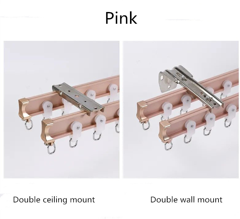 Double Ceiling Mount Curved Drapery Track For Bay Windows | Curtains 4 ...