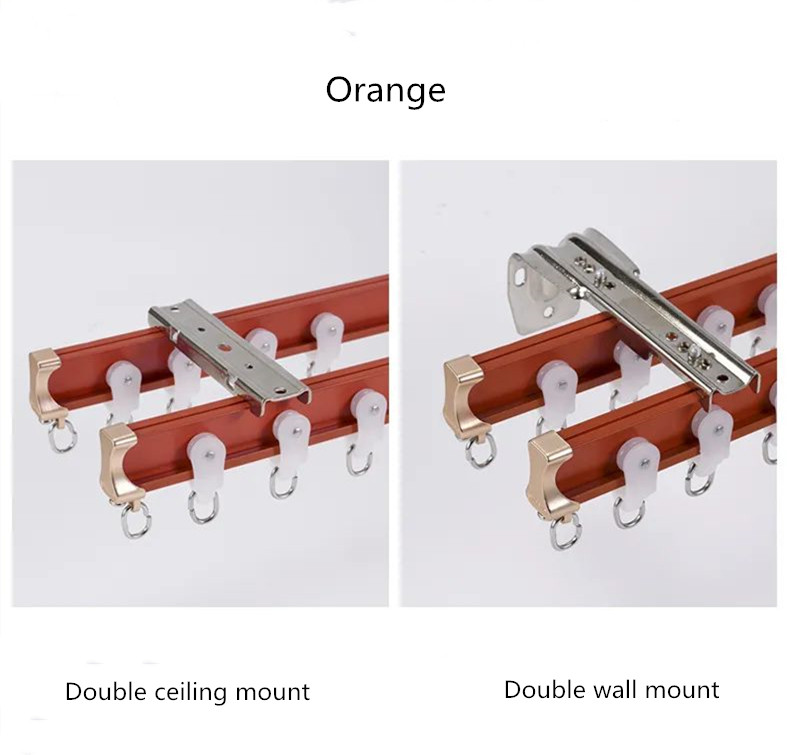 Double Ceiling Mount Curved Drapery Track For Bay Windows | Curtains 4 ...