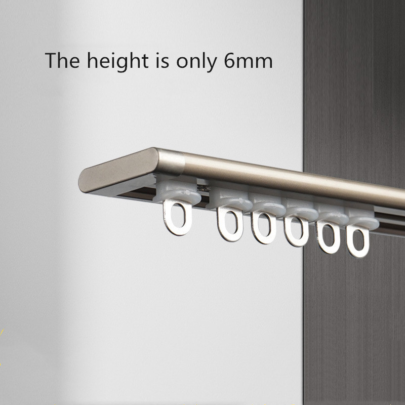 CHRY55 White Very Thin Curtain Rails Concealed Ceiling Mounted ...
