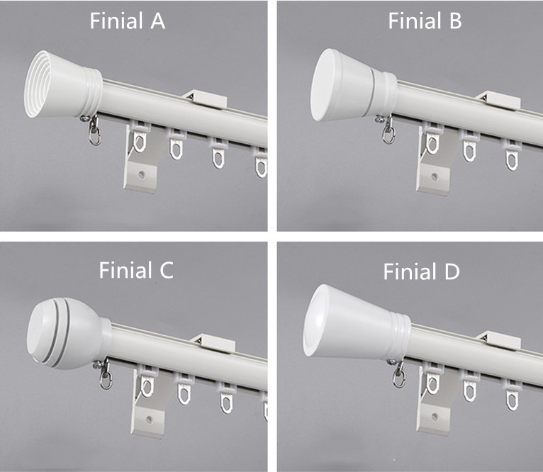 CHT04 Sonder Wall Mounted Drapery Rods With Curtain Rail Rollers ...