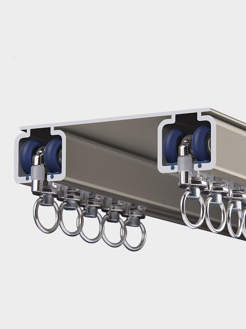 CHR36 Ceiling Mounted Super Thick Aluminum Alloy Double Curtain Tracks ...
