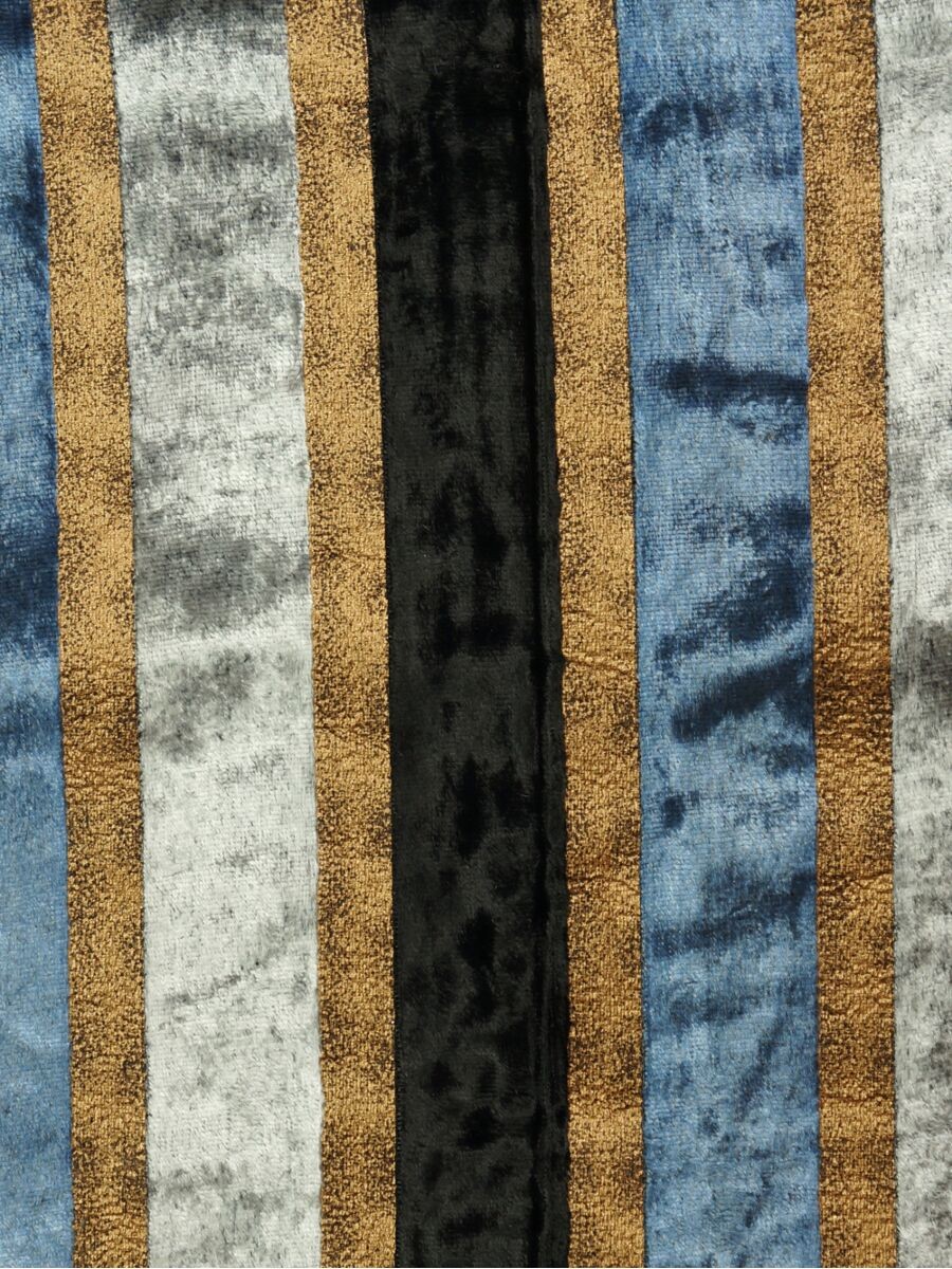 Maia Luxurious Stripe Velvet Fabric Sample - Custom Curtains Drapes ...