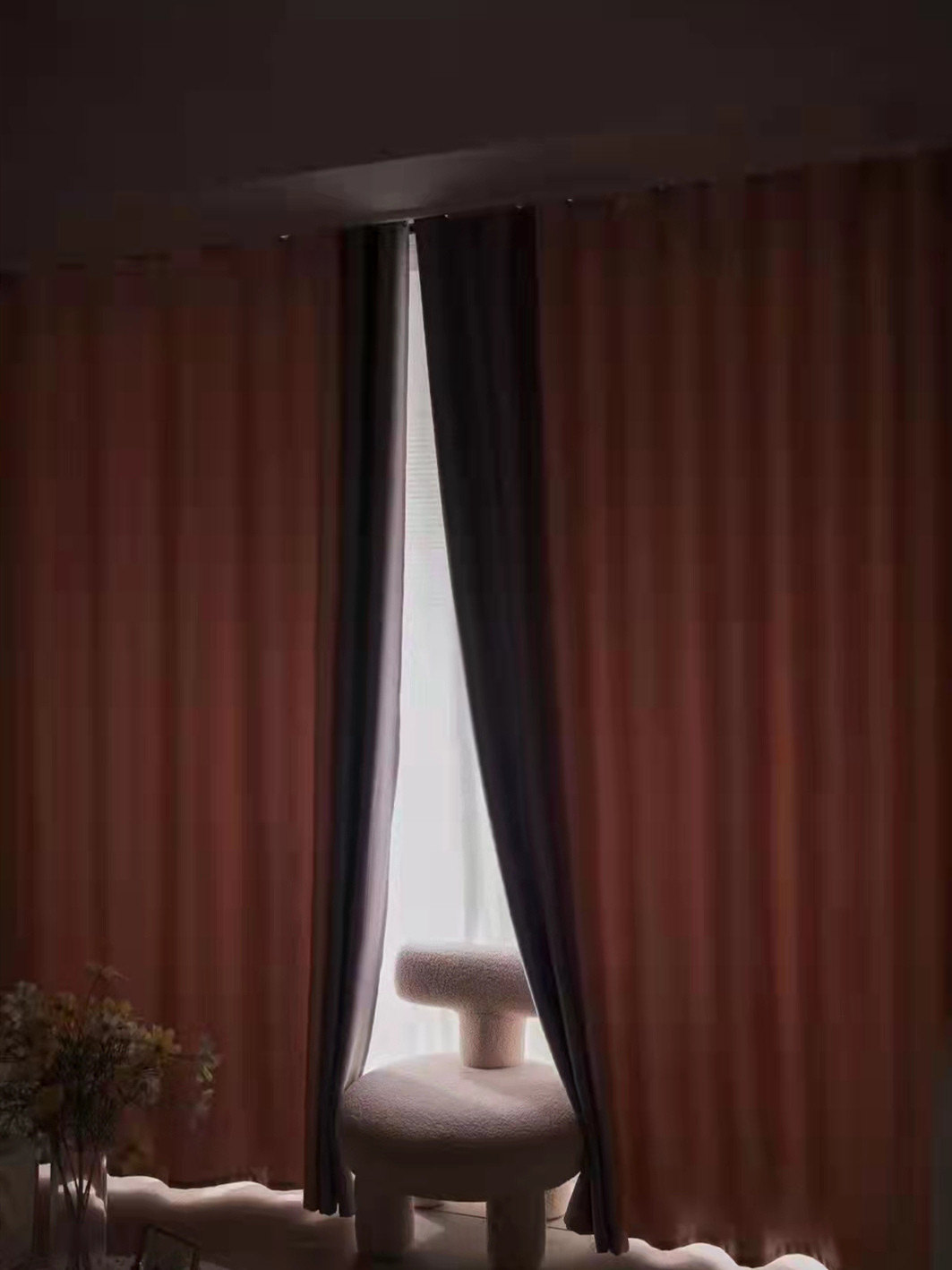 QYFL221I Barwon Plain Dyed Beautiful Pink Grey Cotton Custom Made ...