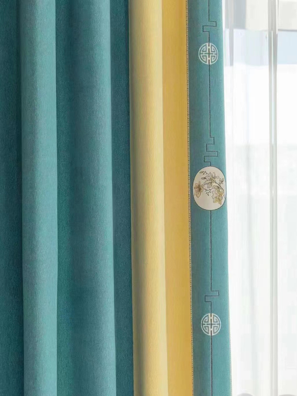 QYFL2302AA 2023 New Arrival Petrel Blue Grey Green Chenille Ready Made ...