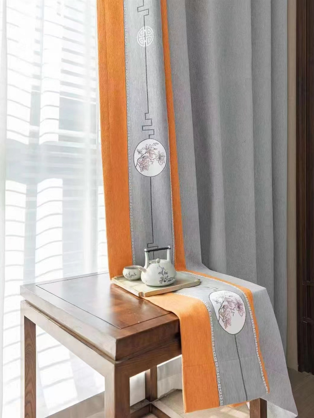 QYFL2302AA 2023 New Arrival Petrel Blue Grey Green Chenille Ready Made ...