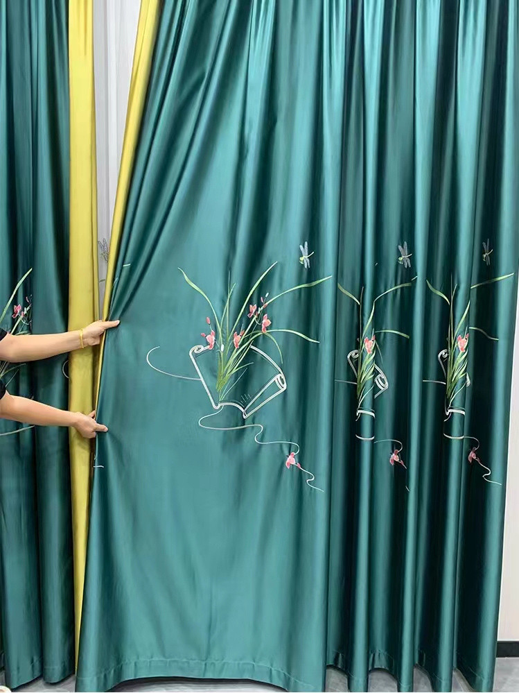 QYHL226B Silver Beach Embroidered Orchid Fragrant Thoroughwort Faux ...