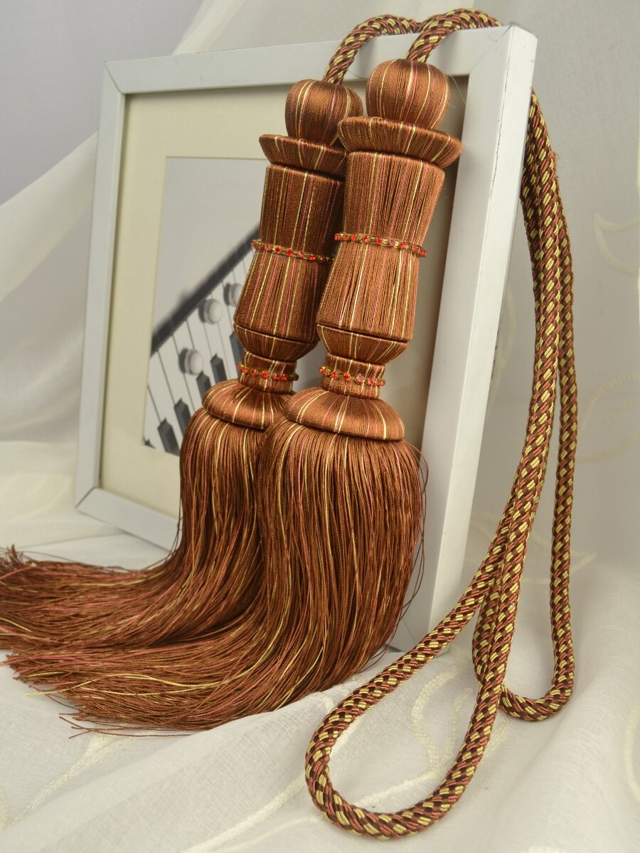6 Colors QYM26 Curtain Tassel Tiebacks - Custom Curtains Drapes ...