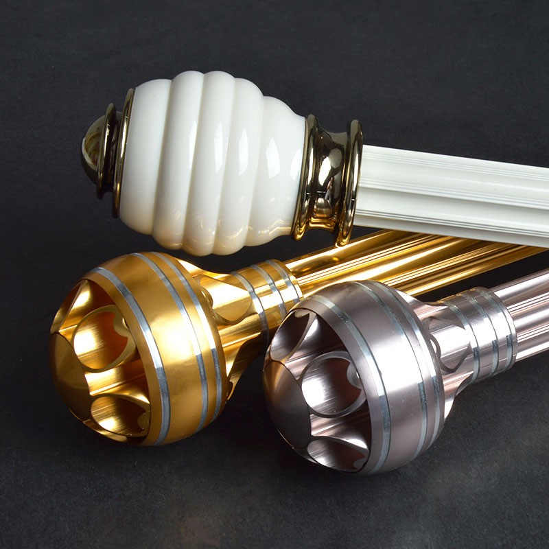 QYR0321 28mm Bates Aluminum Alloy Double Curtain Rod Set - Custom ...