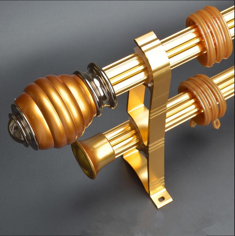 QYR0321 28mm Bates Aluminum Alloy Double Curtain Rod Set - Custom ...