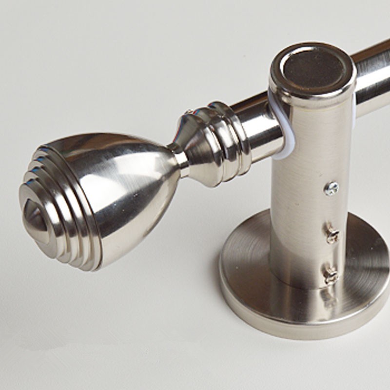 QYR1920 Silver Nickel Steel 28mm Rod Sets - Custom Curtains Drapes ...