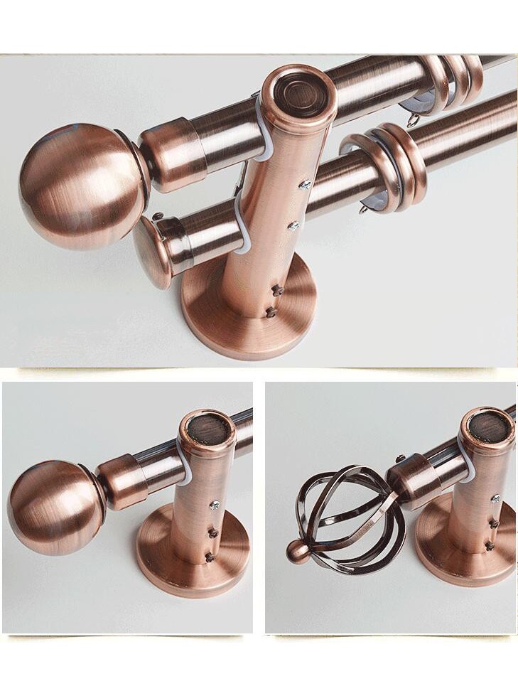 QYR1921 Red Bronze Steel 28mm Rod Sets - Custom Curtains Drapes ...