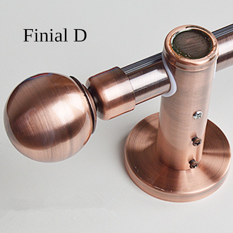 QYR1921 Red Bronze Steel 28mm Rod Sets - Custom Curtains Drapes ...