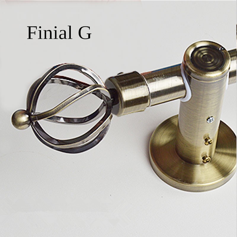 QYR1922 Green Bronze Steel 28mm Rod Sets - Custom Curtains Drapes ...