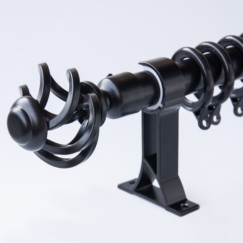 QYR29 28mm White Black Spiral Ball Finial Aluminum Alloy Thick Single ...