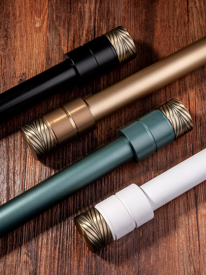 QYR33 28mm Luxury Black Blue Column Finial Aluminum Alloy Single Double ...