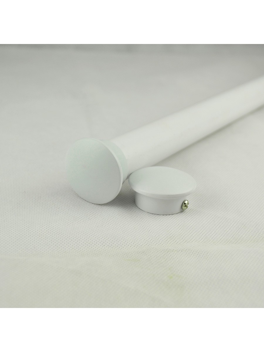28mm Square Finial Double Curtain Rod Set Custom Length Curtain Pole ...