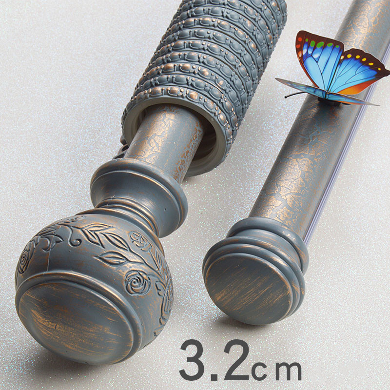 QYRY40 Antique White Gold Big Curtain Rods 32mm Diameter - Custom ...