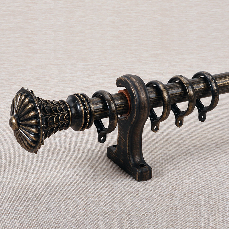 QYR4120 28mm Antique Black White Green Curtain Rod Sets - Custom ...