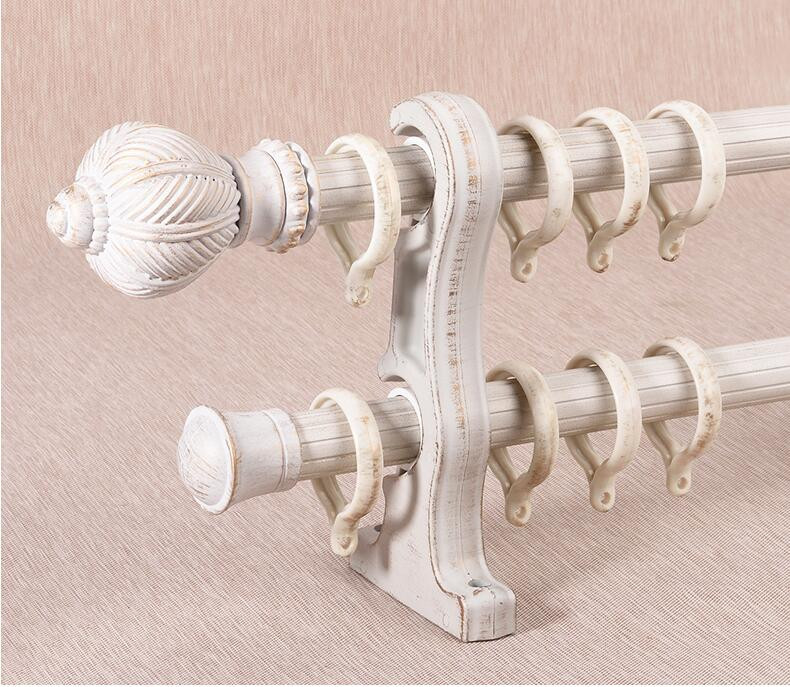 QYR4124 28mm Antique Black White Green Curtain Rod Sets - Custom ...