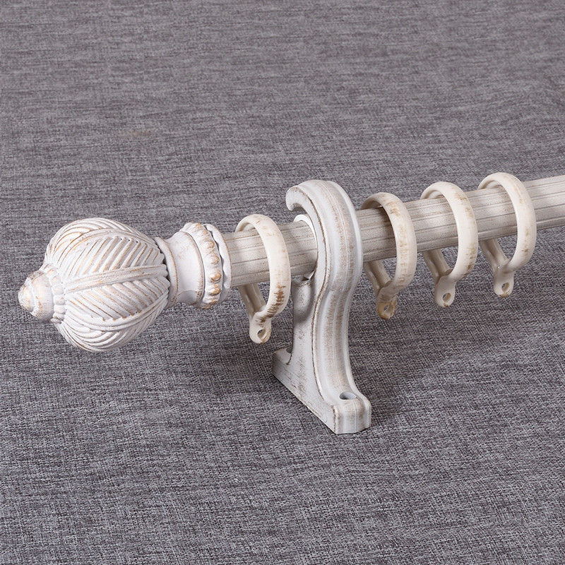 QYR4124 28mm Antique Black White Green Curtain Rod Sets - Custom ...