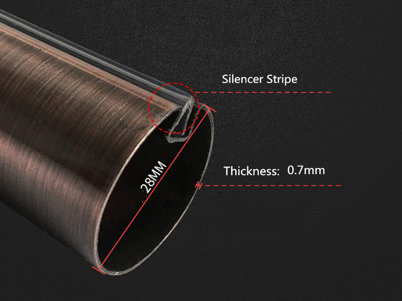 QYR62 Coree 28mm Diameter Steel Curtain Rod Set With Ball Finial ...