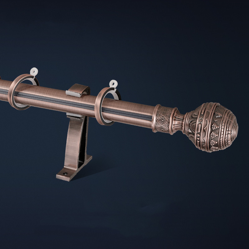 QYR62 Coree 28mm Diameter Steel Curtain Rod Set With Ball Finial ...