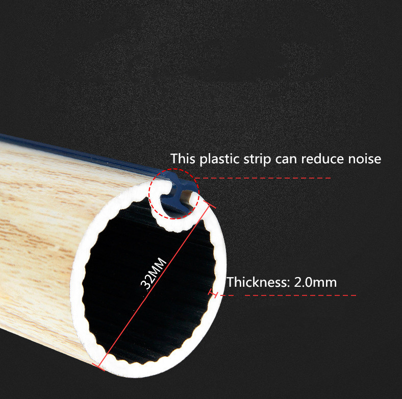 QYR75 Torrens 32mm Diameter Big Aluminum Alloy Thick Wood Grain Single ...