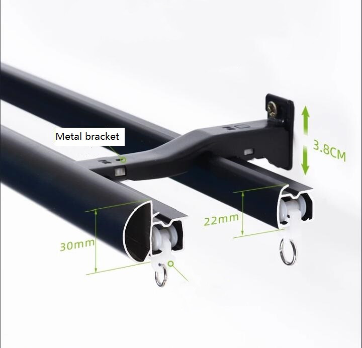 QYRF17 Single Double Curtain Tracks Wall Mount | Curtains 4 Australia ...
