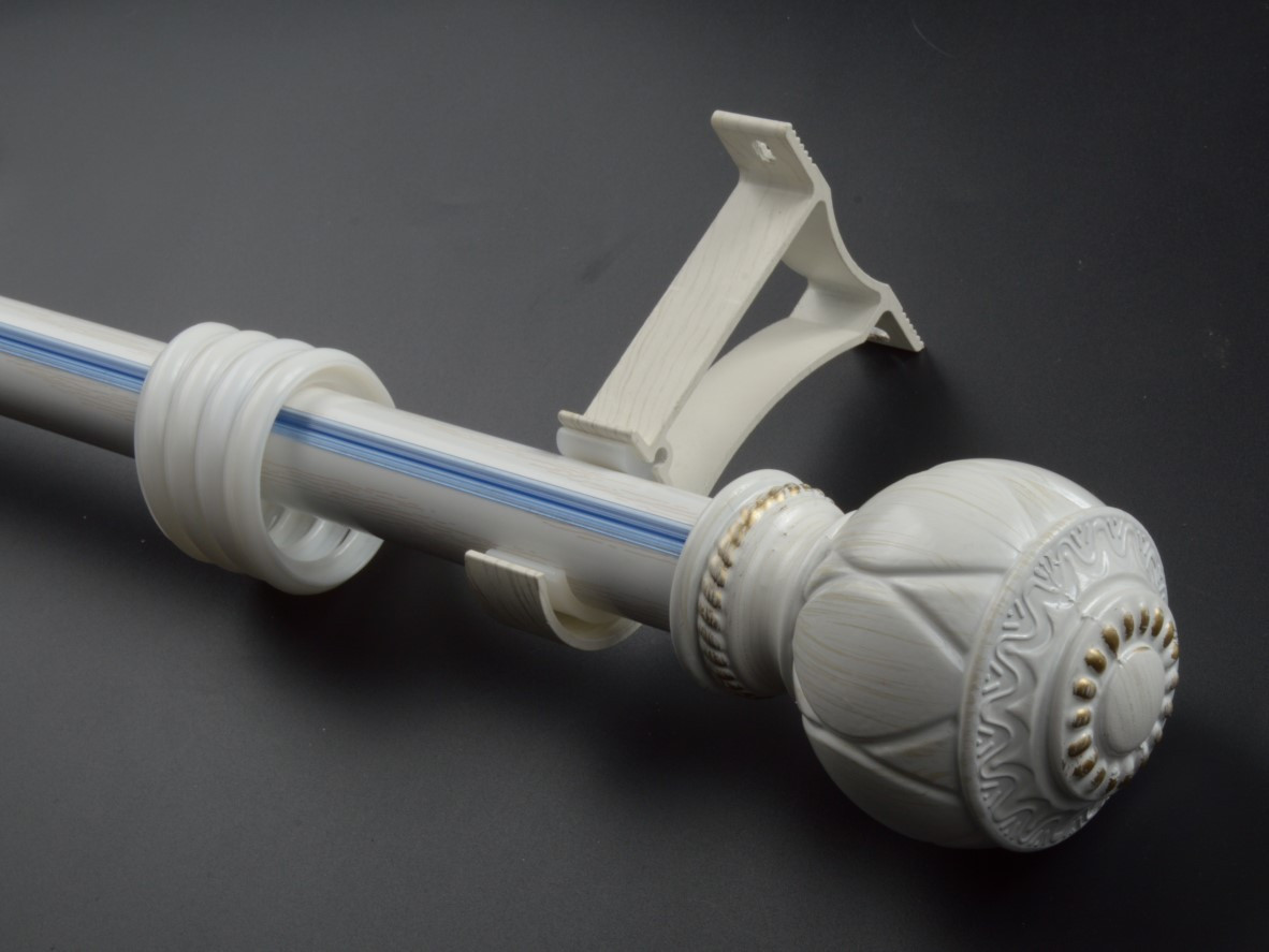 QYRY06 Heavy Duty Curtain Rod For Large Windows Wood Finish - Custom ...