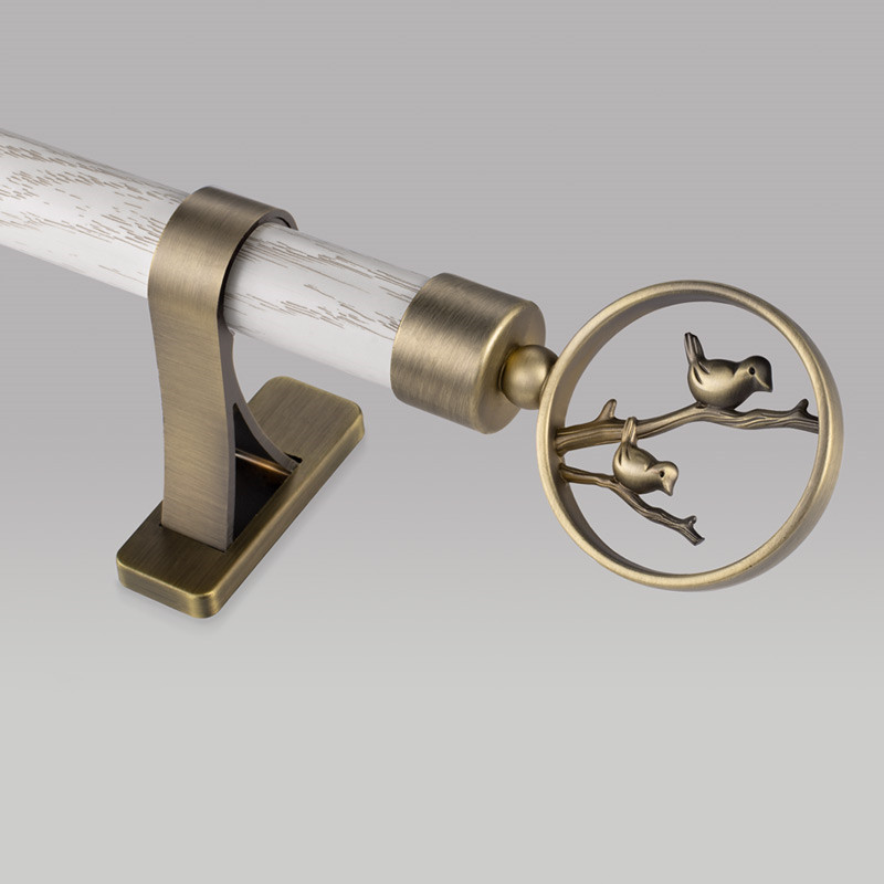 QYRZ04 Luxury Decorative Wood Curtain Rods With Bird Finials - Curtains ...