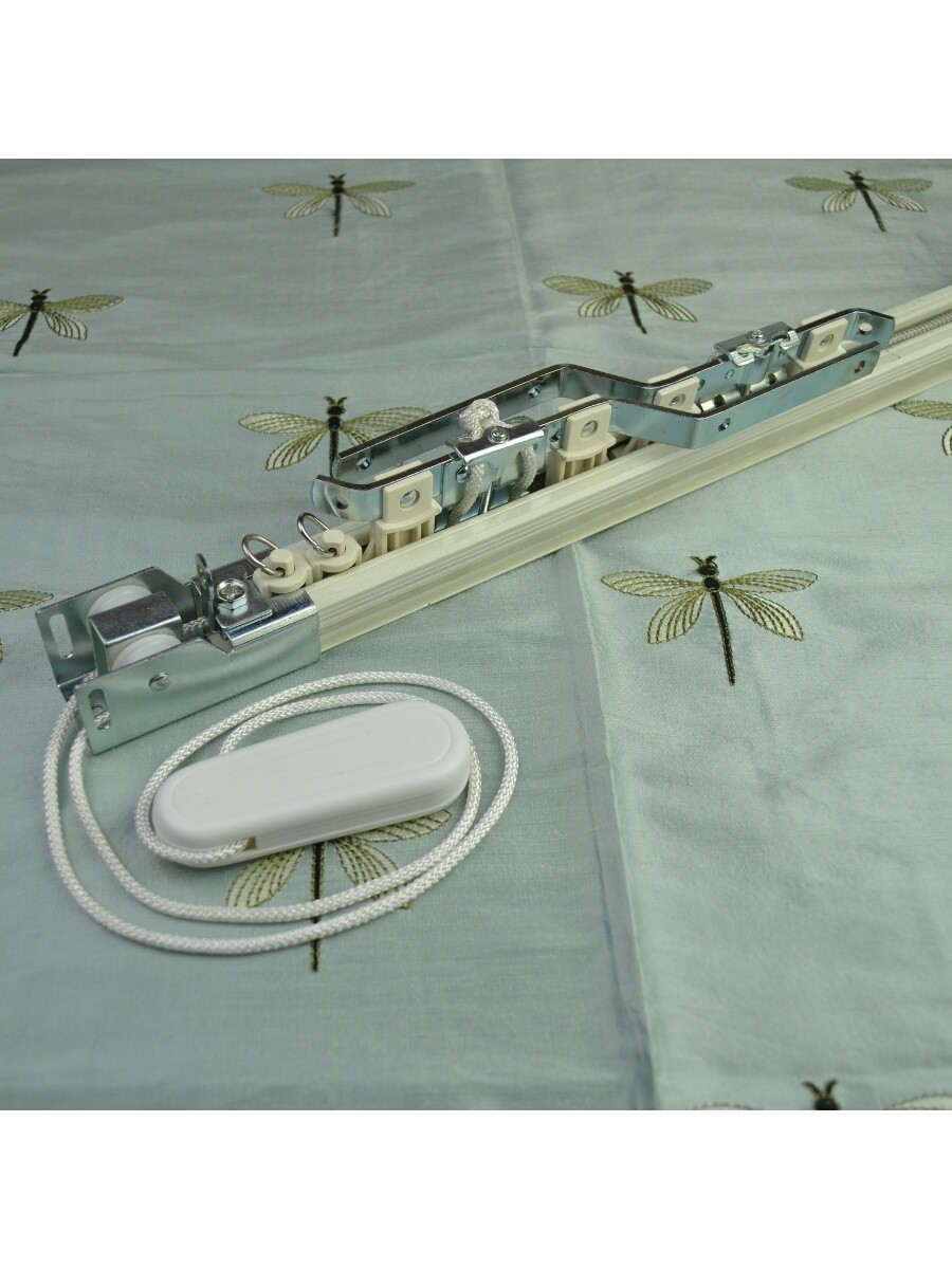 Stirling A20 Ivory Aluminum Alloy Cord Drawn Single Curtain Track Sets ...