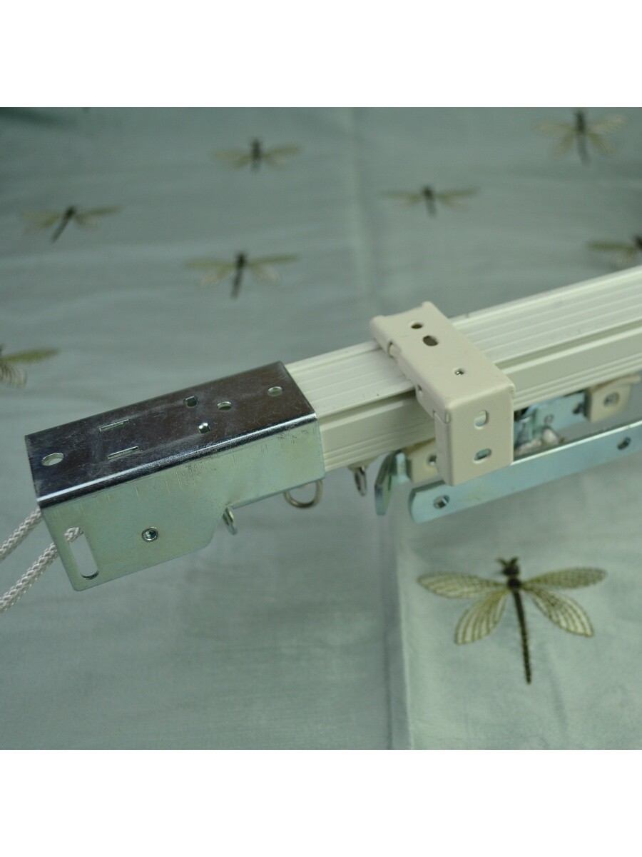 Stirling A20 Ivory Aluminum Alloy Cord Drawn Single Curtain Track Sets ...