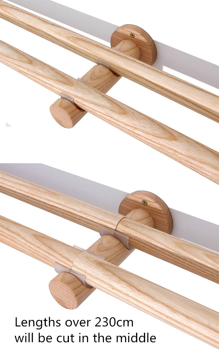 QYT03 29mm Ash Wood Single Double Curtain Rod Sets - Curtains4Australia ...