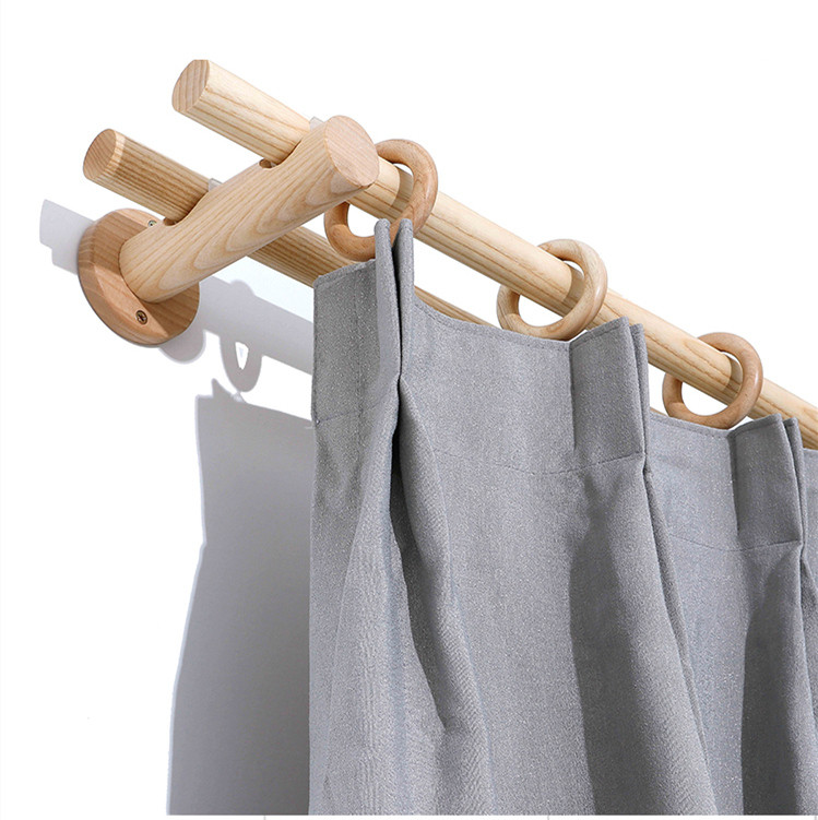QYT03 29mm Ash Wood Single Double Curtain Rod Sets - Curtains4Australia ...