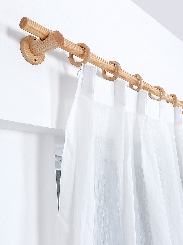 QYT03 29mm Ash Wood Single Double Curtain Rod Sets - Curtains4Australia ...