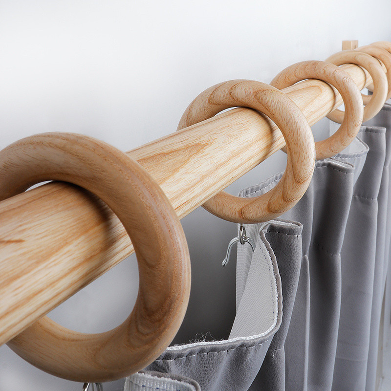 QYT05 29mm Ash Wood Single Double Curtain Rod Sets - Curtains4Australia ...