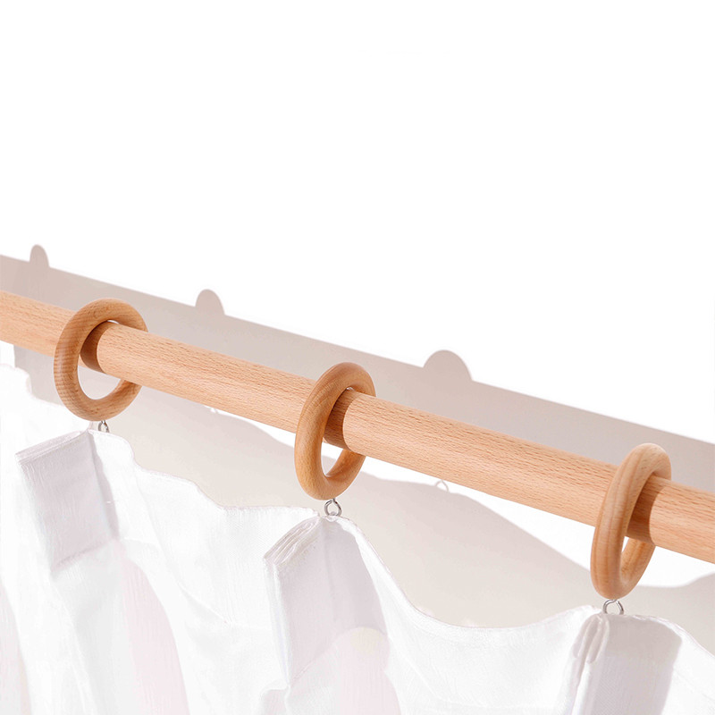 QYT06 25mm Ash Wood Single Curtain Rod Sets - Curtains4Australia ...