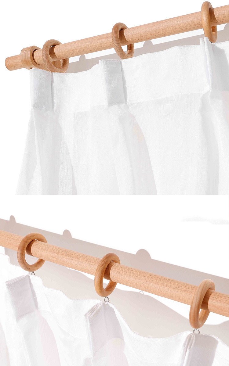 QYT06 25mm Ash Wood Single Curtain Rod Sets - Curtains4Australia ...