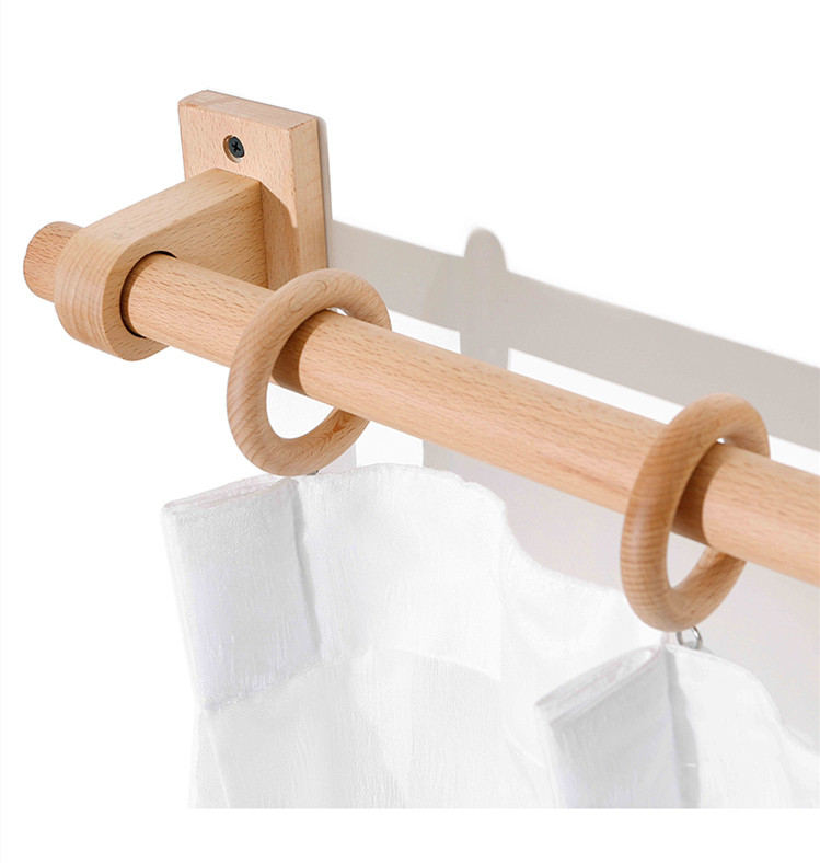 QYT06 25mm Ash Wood Single Curtain Rod Sets - Curtains4Australia ...