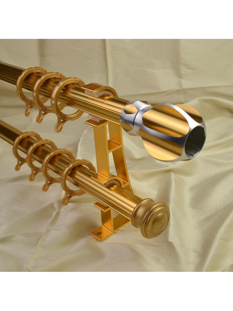 QYT2521 28mm Aluminum Alloy Double Curtain Rod Set - Custom Curtains ...