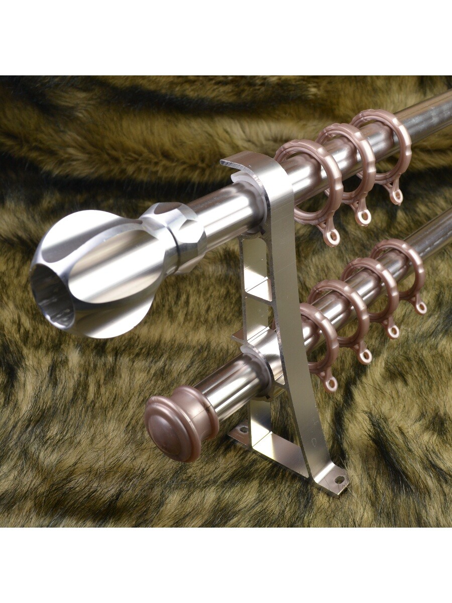 QYT2521 28mm Aluminum Alloy Double Curtain Rod Set - Custom Curtains ...