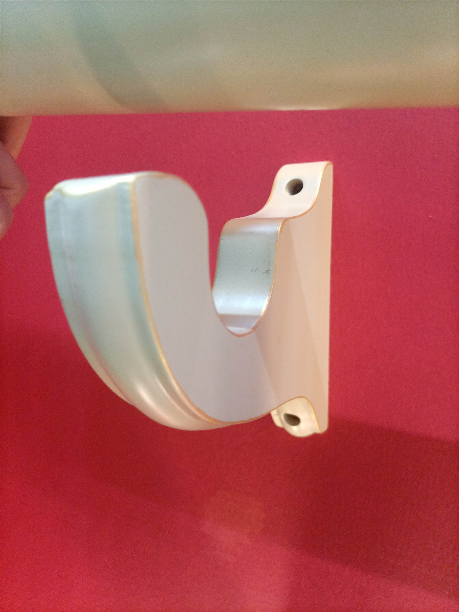QYT65 White 50mm Wooden Curtain Poles With Bud Finials/Brackets ...