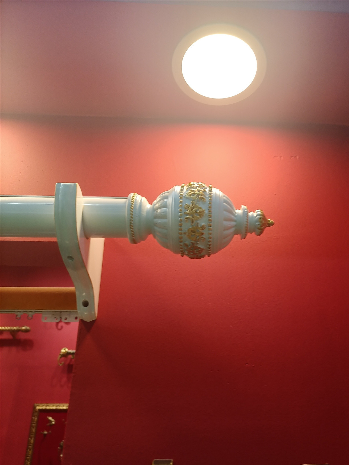 QYT73 Custom White 50mm Wooden Drapery Rods - Curtains4Australia ...