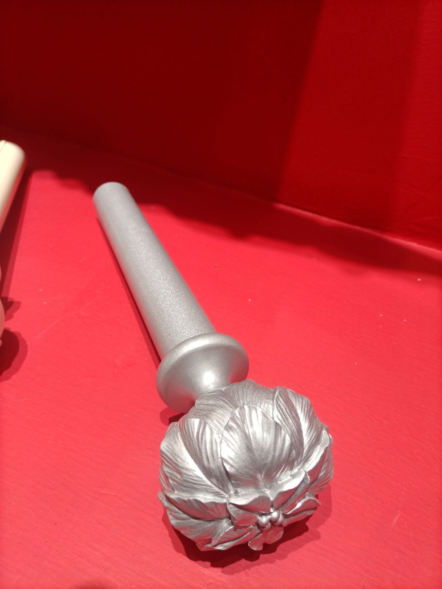 QYT84 35mm Timber Curtain Rods With Brackets And Finials ...