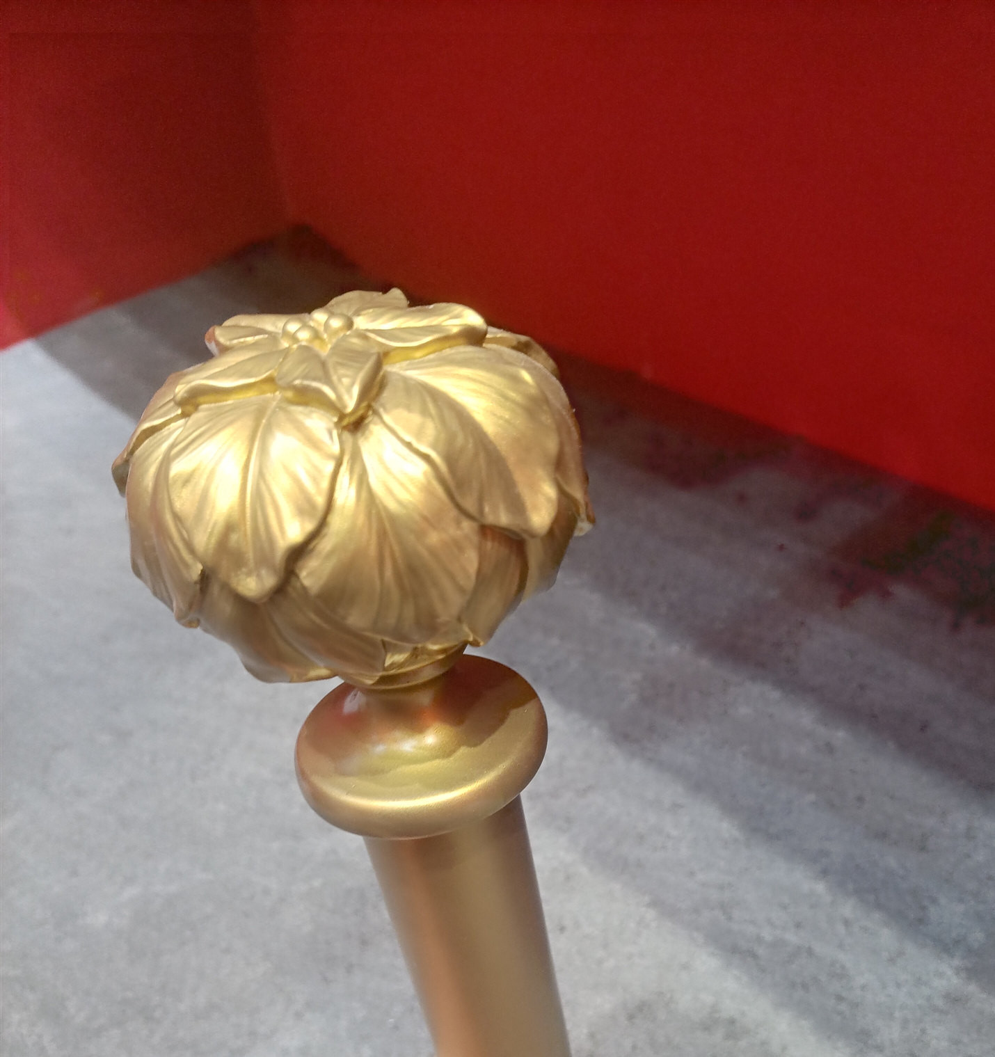 QYT84 35mm Timber Curtain Rods With Brackets And Finials ...